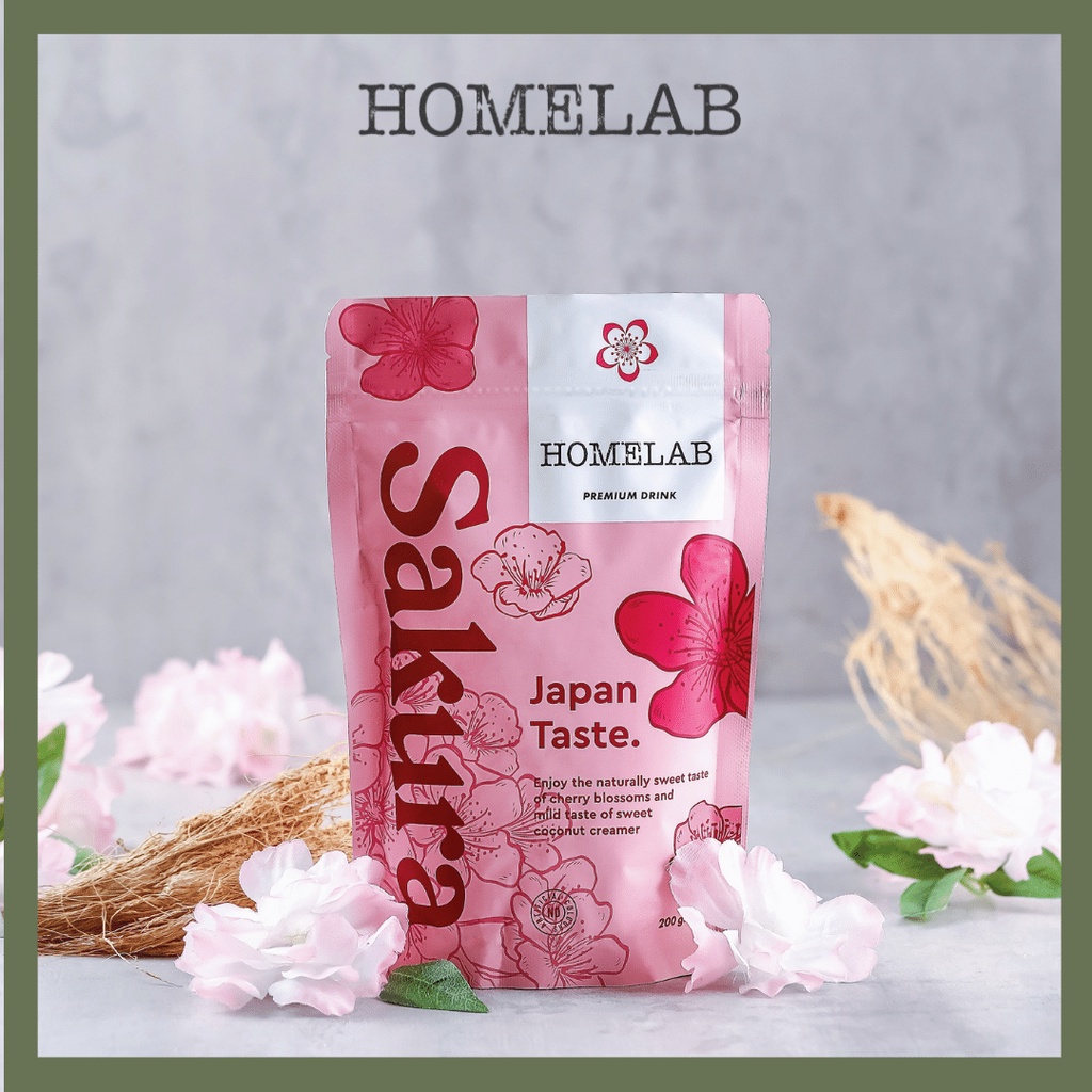 Jual Homelab Bubuk Minuman Sakura Latte Premium Powder 200G | Shopee ...