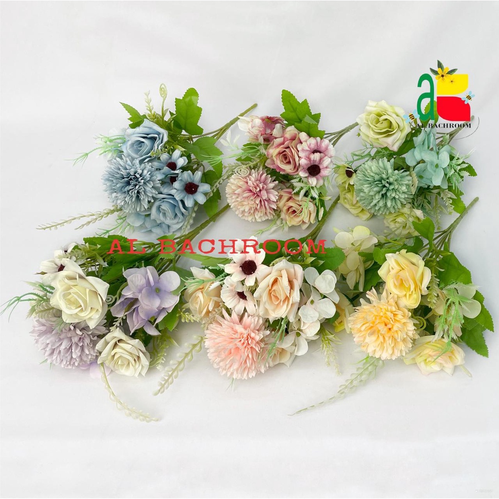 Jual BUNGA BUKET PEONY MAWAR KOMBINASI SL POM-POM DAYSI BUNGA ...