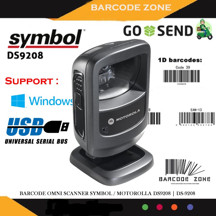 Jual BARCODE SCANNER OMNI MOTOROLA ZEBRA SYMBOL DS9208 - DS 9208 | 1D ...