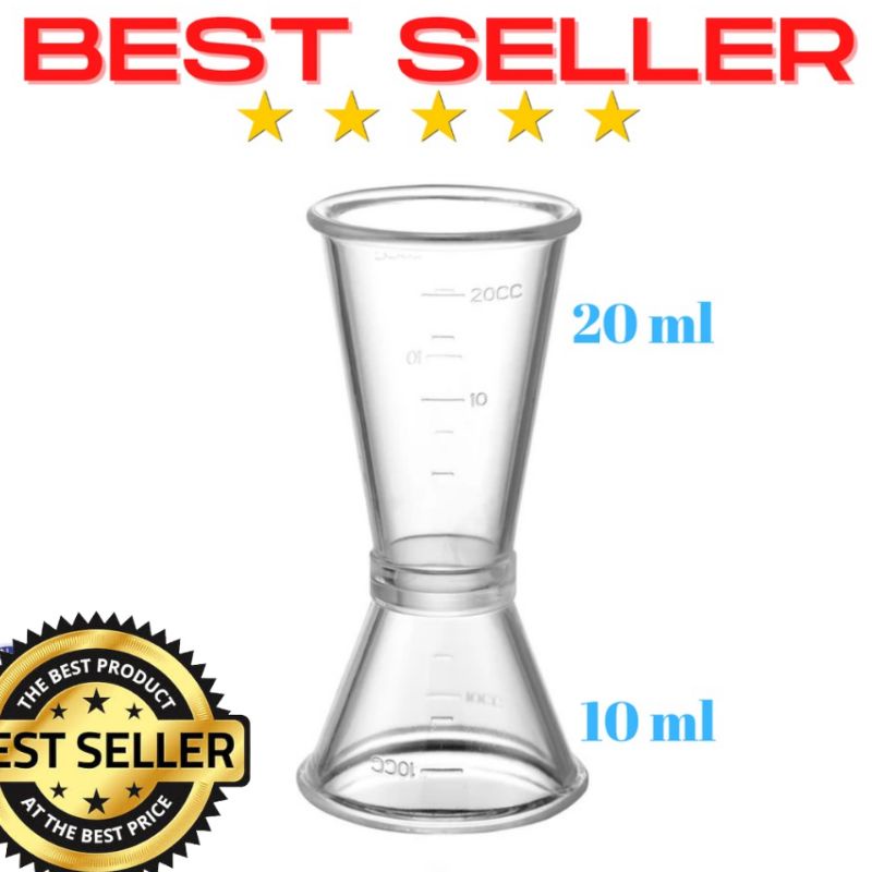 Jual Jigger Acrylic 10/20 ml | Jigger Stainles 15/30 ml | Measuring Cup ...
