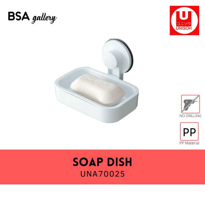 Jual TEMPAT SABUN BATANG TEMPEL UNISOH / RAK SABUN BATANG GANTUNG TANPA ...