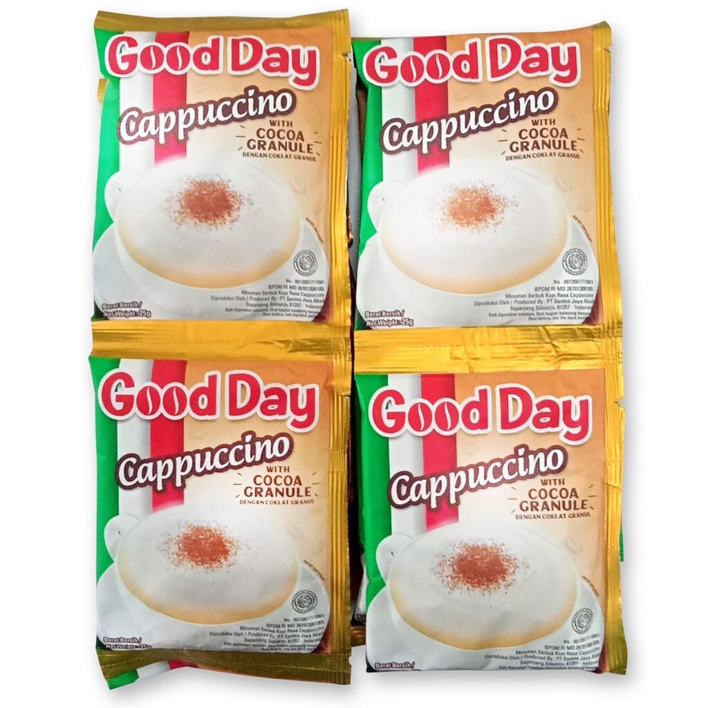 Jual Goodday Cappuccino With Cocoa Granule 25 gr Isi 10 Sachet | Shopee ...