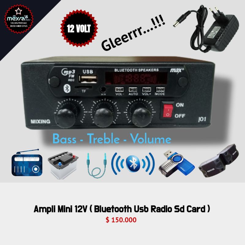 Jual Ampli Mini 12V ( Bluetooth) | Shopee Indonesia