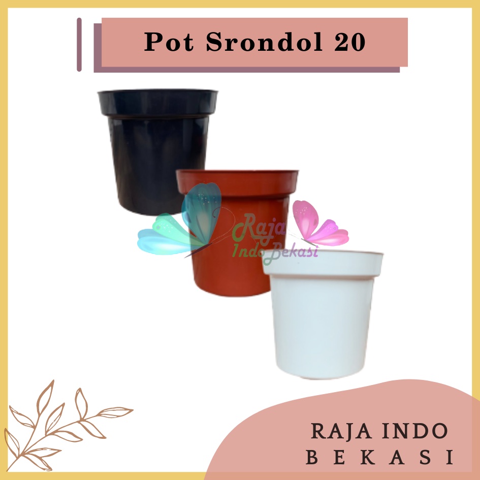 Jual Pot Tinggi Srondol 20 Putih Hitam Merah BataTerracota Terracotta ...