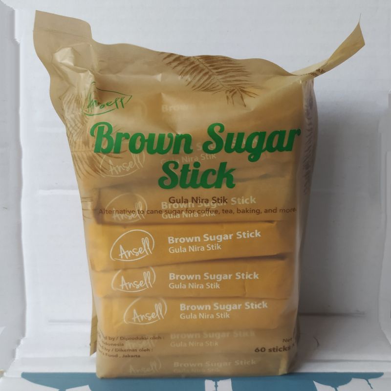 Jual Ansell Brown Sugar Stick isi 60 Gula Nira Stik 100% Alami Organic ...