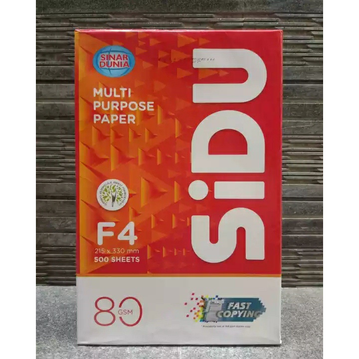 Jual Kertas HVS F4 SIDU 80gr / Kertas HVS F4 80 gsm SIDU | Shopee Indonesia