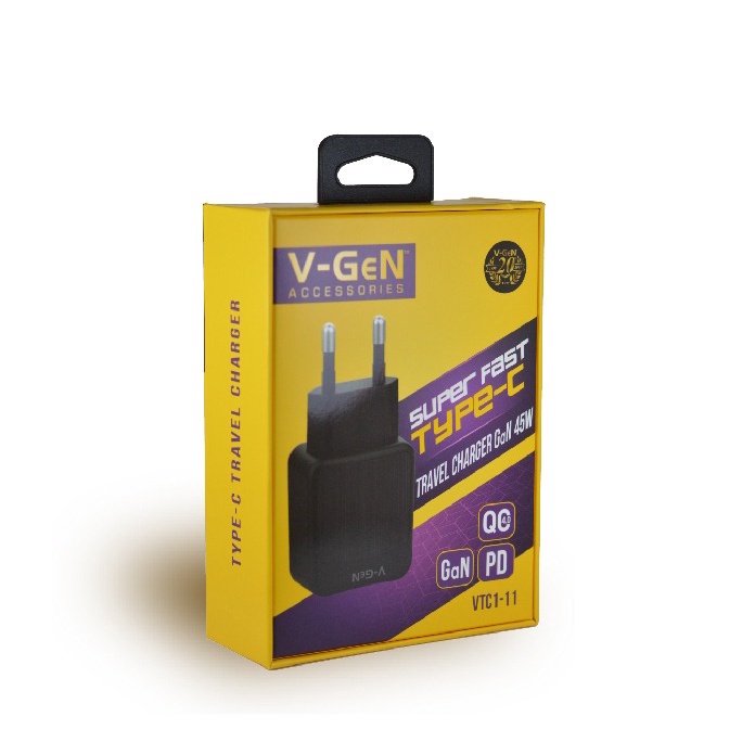 Jual Adaptor Charger V-GeN VTC1-11 Fast Charging QC 4.0 PD Type C GaN ...