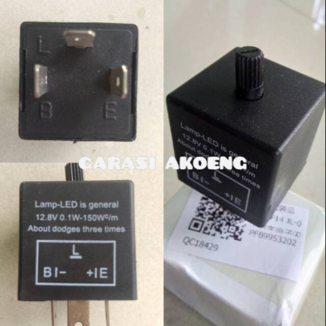 Jual Flasher Sein Led Adjustable 3 Kaki Pin Hazard Stel Atur Kedip ...