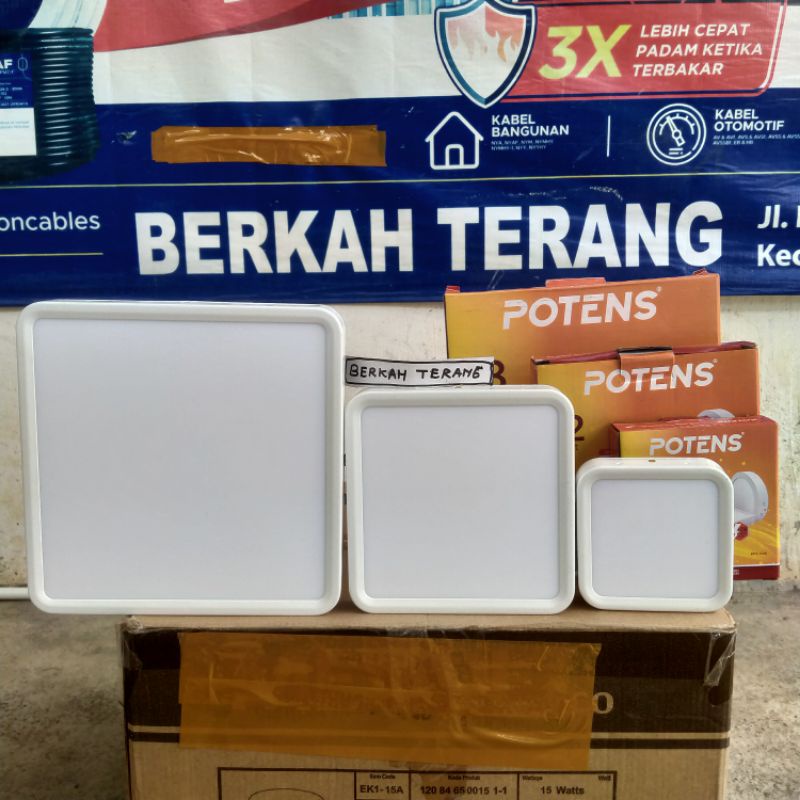 Jual Lampu downtlight POTENS led panel OB kotak 6w 12w 18w outbow | Shopee Indonesia
