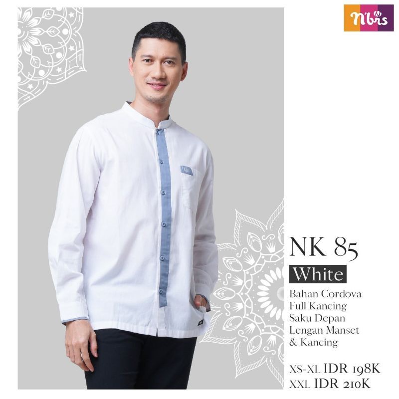 Jual Nibras Koko lengan panjang NK 85 -white | Shopee Indonesia