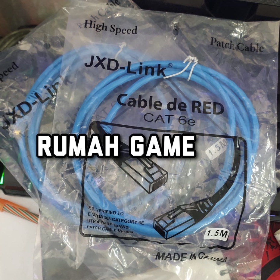 Jual Kabel LAN 1.5m JXD-Link Cable de RED CAT 6e Warna Biru - Pacth ...