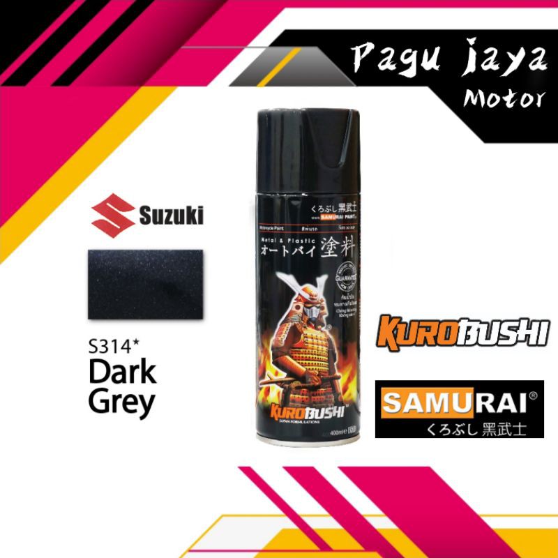 Jual samurai paint DARK GREY (suzuki) S314* 400ml cat semprot pilox pilok spray samuraipaint ...
