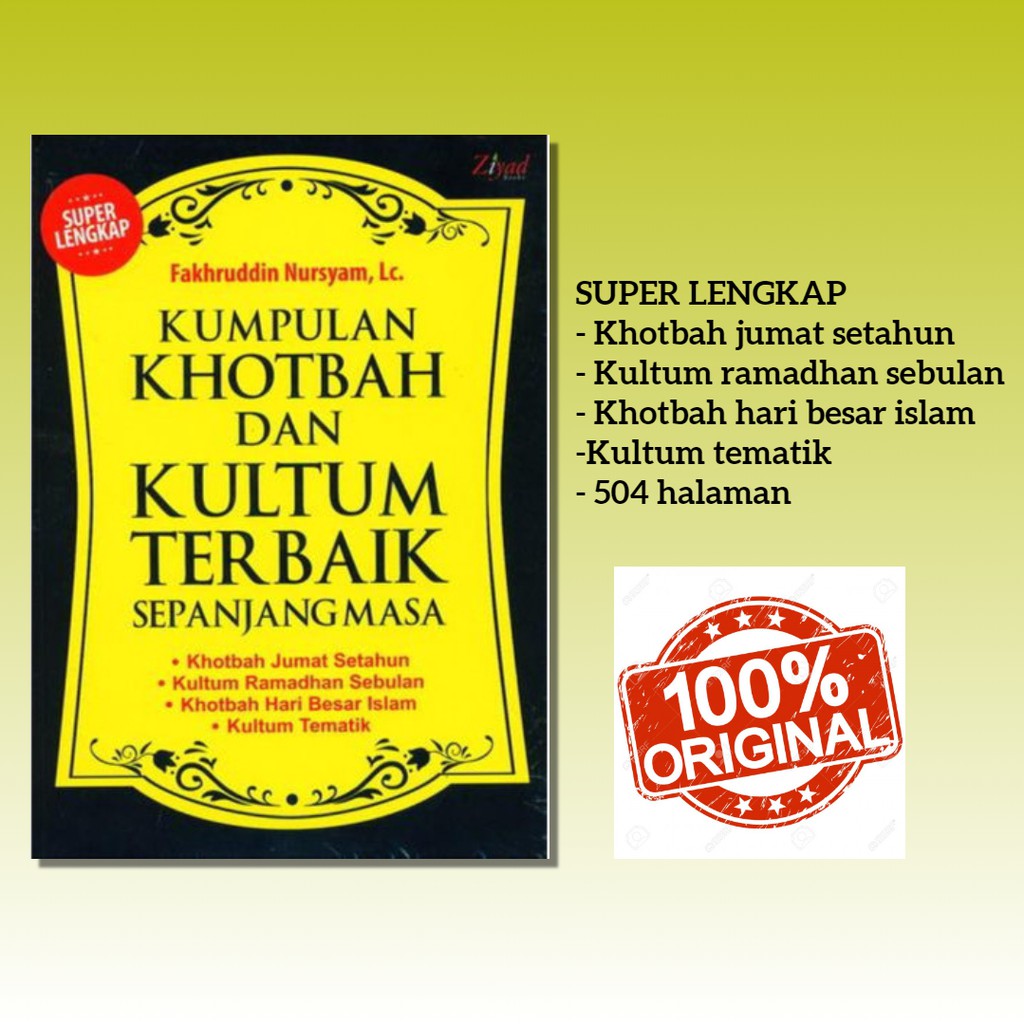 Jual Cover Kuning Kumpulan Khotbah Dan Kultum Terbaik Sepanjang Masa ...