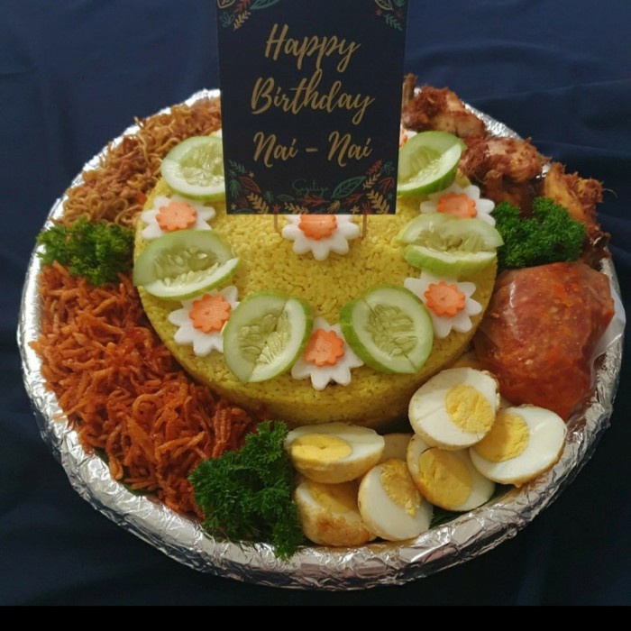 Jual Nasi Kuning Tumpeng Cake kekinian Birthday Cake Ultah Kue | Shopee ...