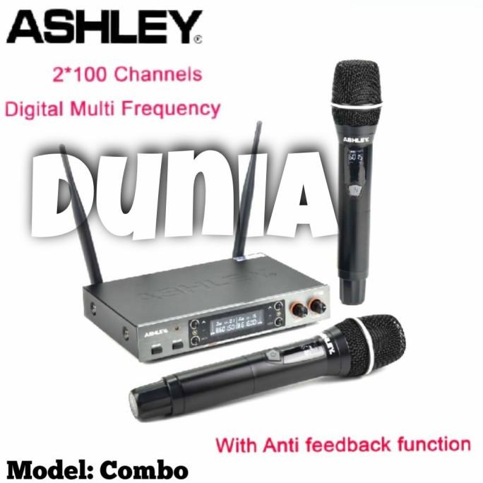Jual Microphone Mic Wireless Ashley Combo Original 3 warna pilihan ...