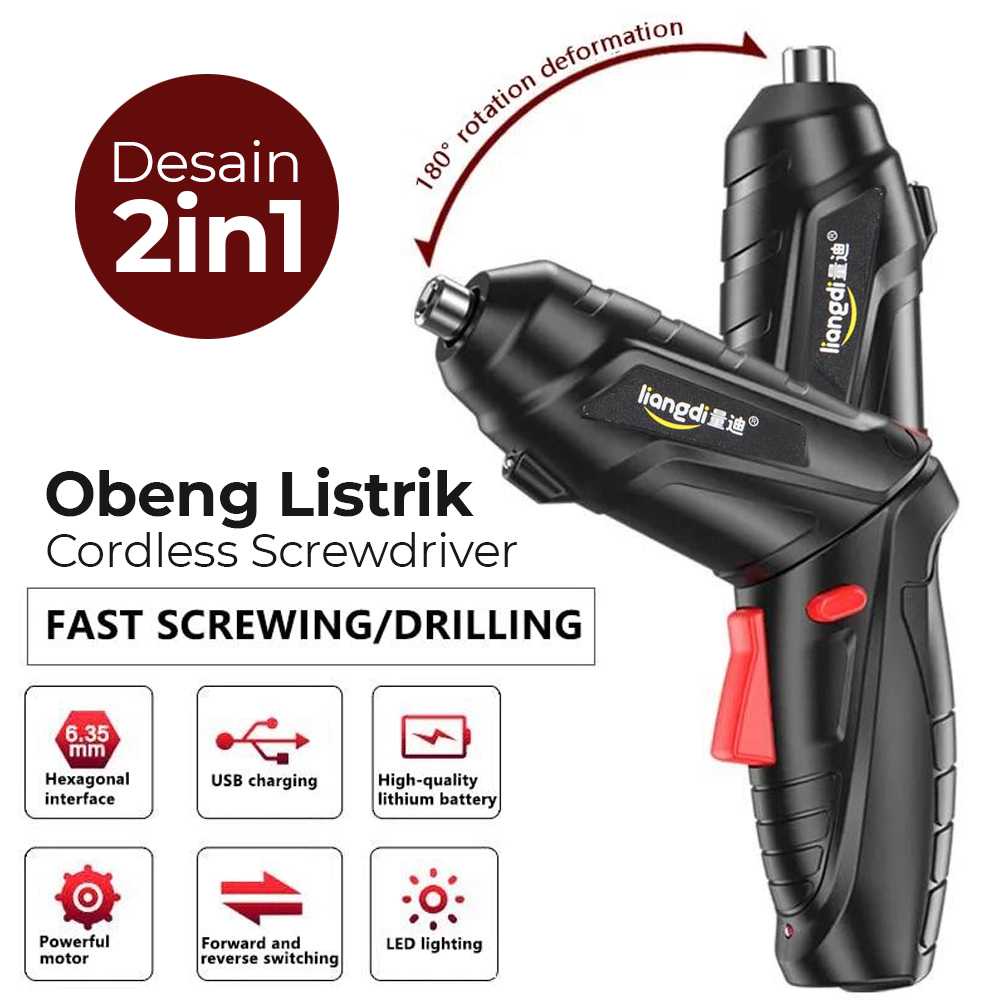 Jual Liangdi Obeng Listrik Cordless Screwdriver - Q029 | Shopee Indonesia
