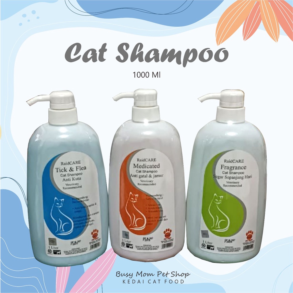 Jual Cat Shampoo 1 Litter Raid All Care Fragrance Segar Medicated Anti ...