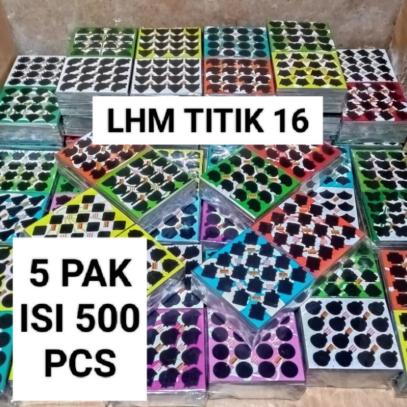 Jual paket 5 pak LHM titik 16 gosokan bom tengkorak belakang warna ...