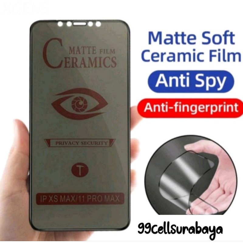 Jual TG Anti gores ceramic matte privacy anti spy Iphone XR | iPhone 15 | 15 Pro Max Dll ...