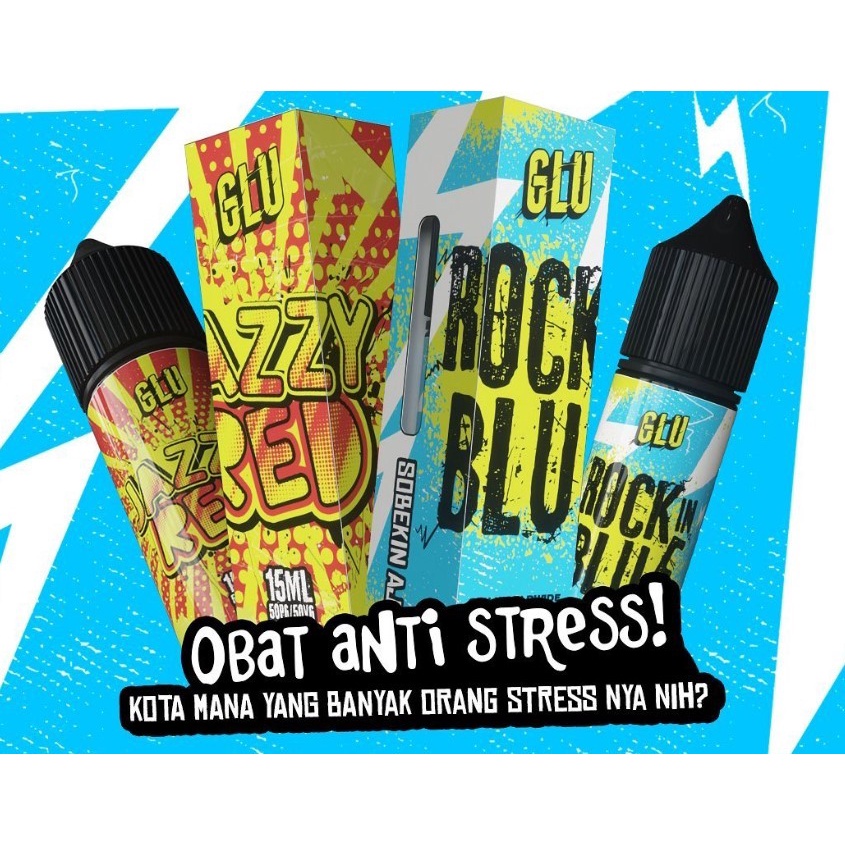 Jual Glu Saltnic Salt Nic Series Rock in Blue / Jazzy Red 15 ML 35 MG ...