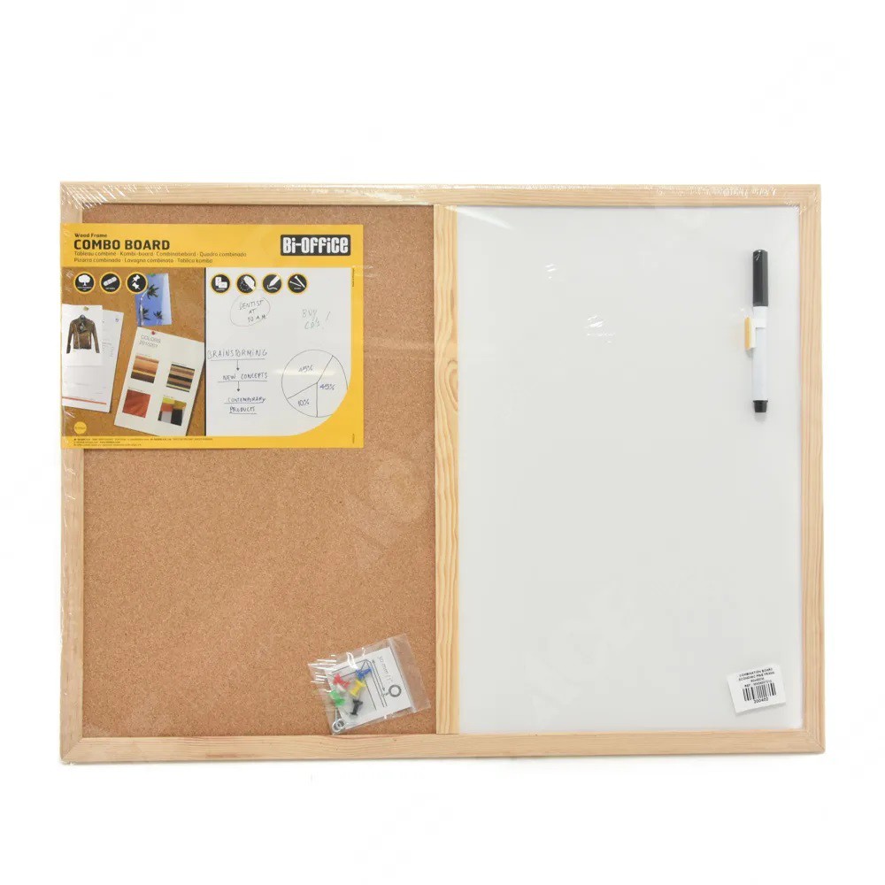 Jual Combo Board Bi-Silque Cork Board and White Board Bi-Office Papan ...