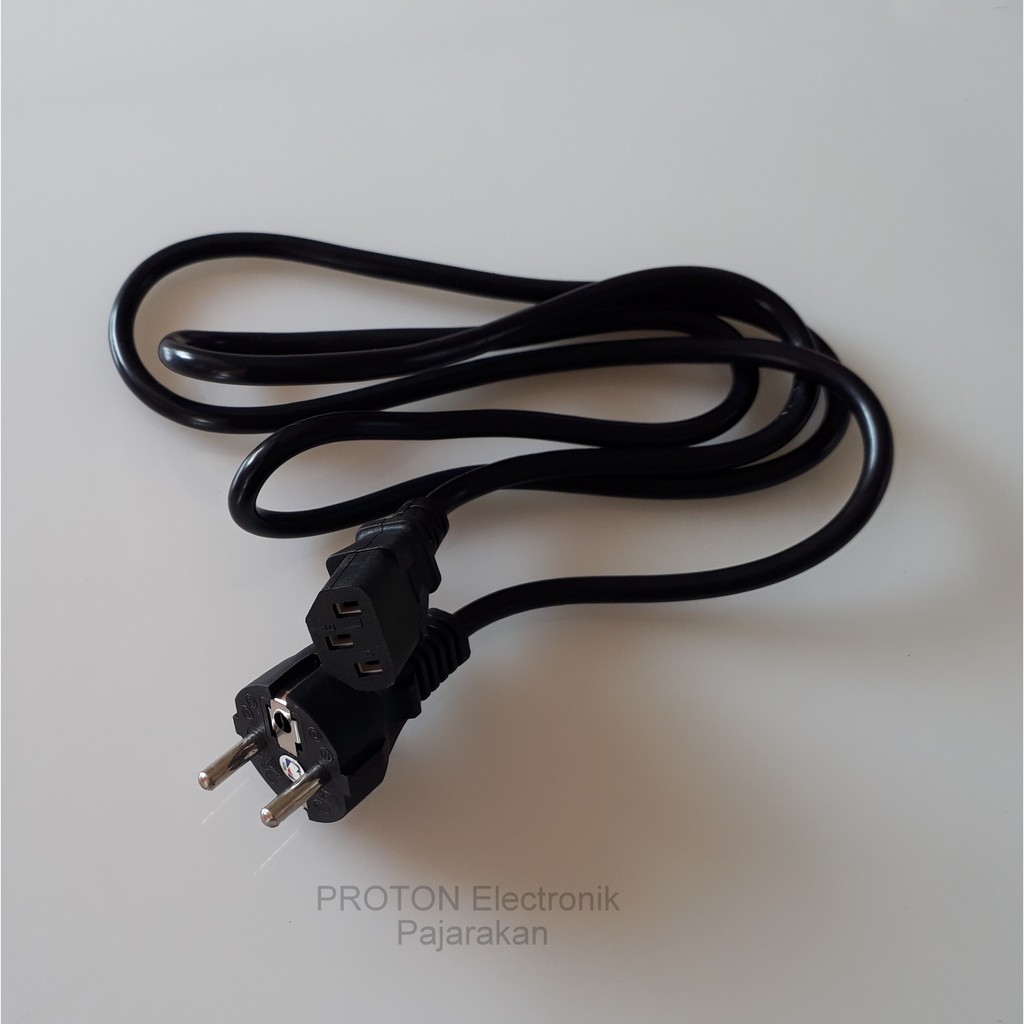 Jual Kabel listrik power AC 3 lubang arde PC CPU TV UPS Stavolt Charger DVR | Shopee Indonesia