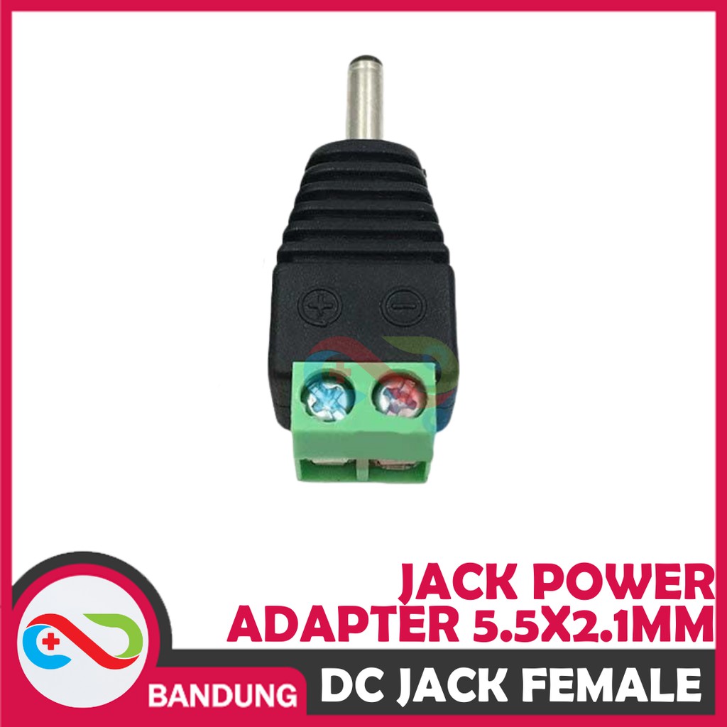 Jual DC Jack Female Male Power Adapter 5.5x2.1mm Model Baut – Soket DC ...