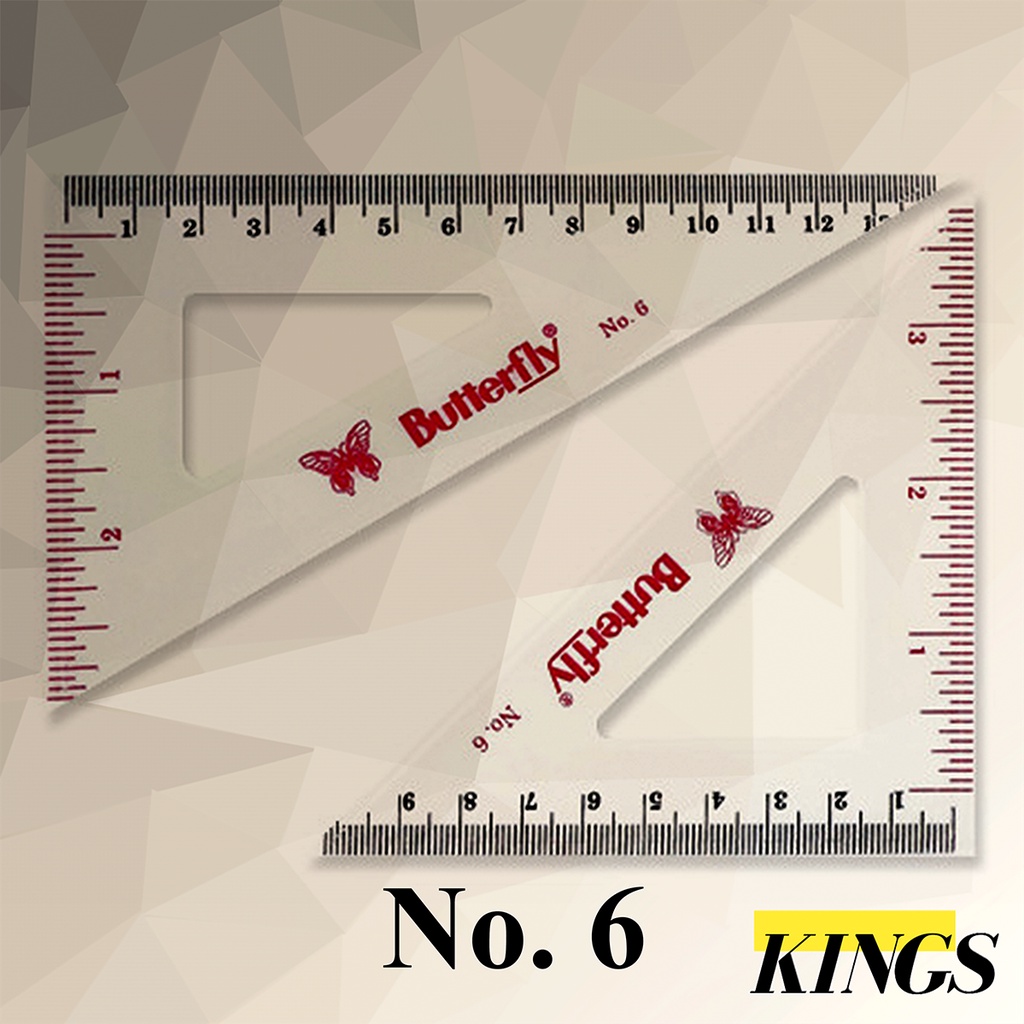 Jual Butterfly Ruler / Penggaris Segitiga Classic No 6 | Shopee Indonesia