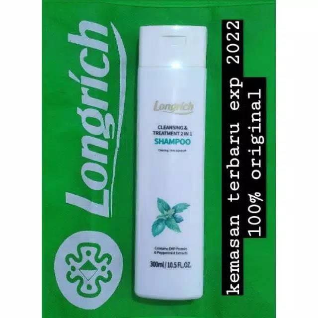 Jual SHAMPOO LONGRICH 2 IN 1 CLEANSING & TREATMENT 300ML ORIGINAL ( KEMASAN BARU ) | Shopee ...
