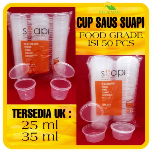 Jual DAPURMAMI 50 Biji Cup Saos 25 Tempat Sambal 35 ml Wadah Mayonaise ...