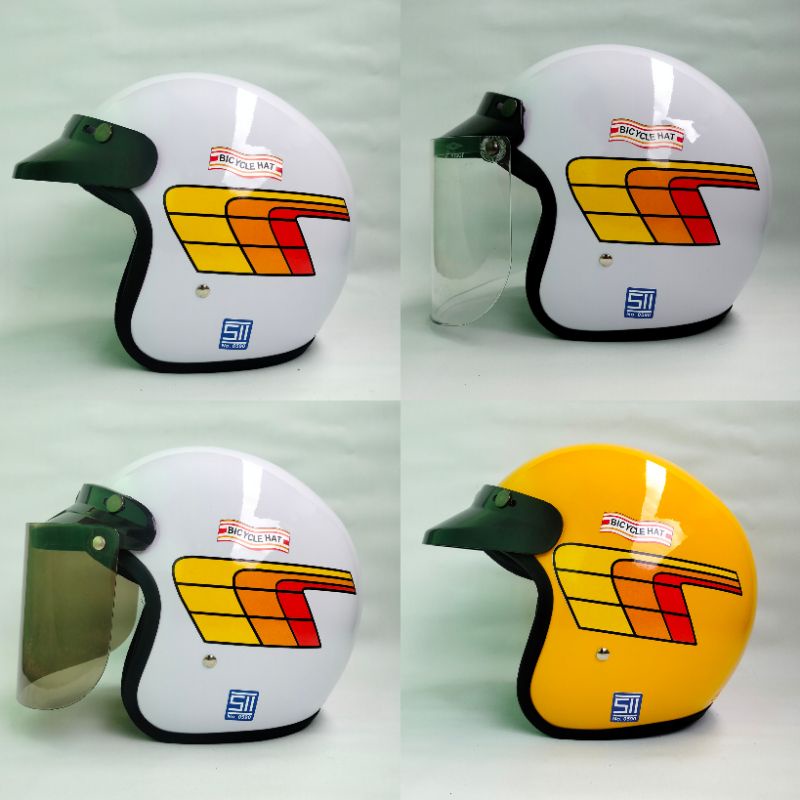Jual Helm Honda Jadul bicycle hat series / helm Honda custom SNI ...