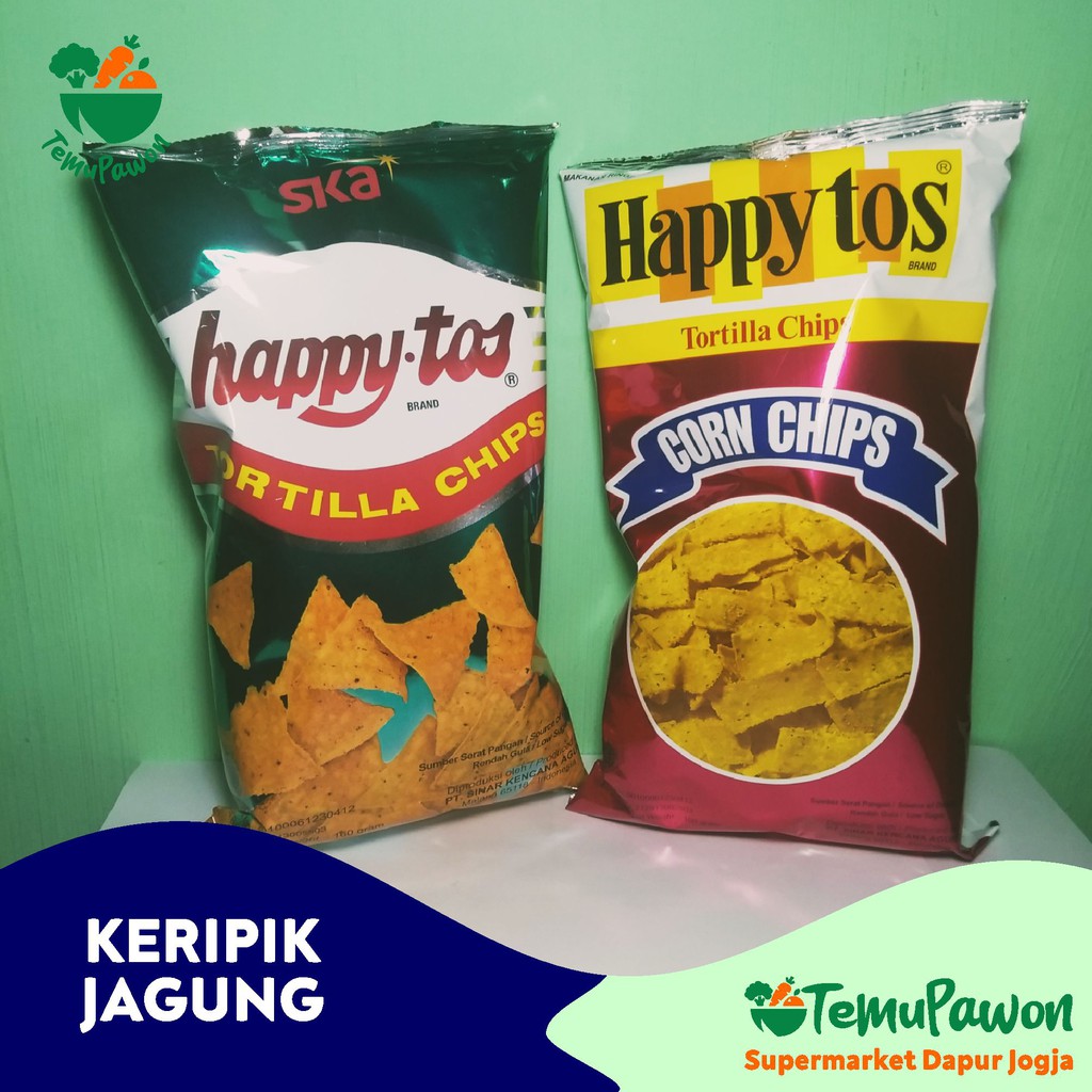 Jual HAPPY TOS KERIPIK JAGUNG - Snack Tortilla Chips Camilan Makanan ...
