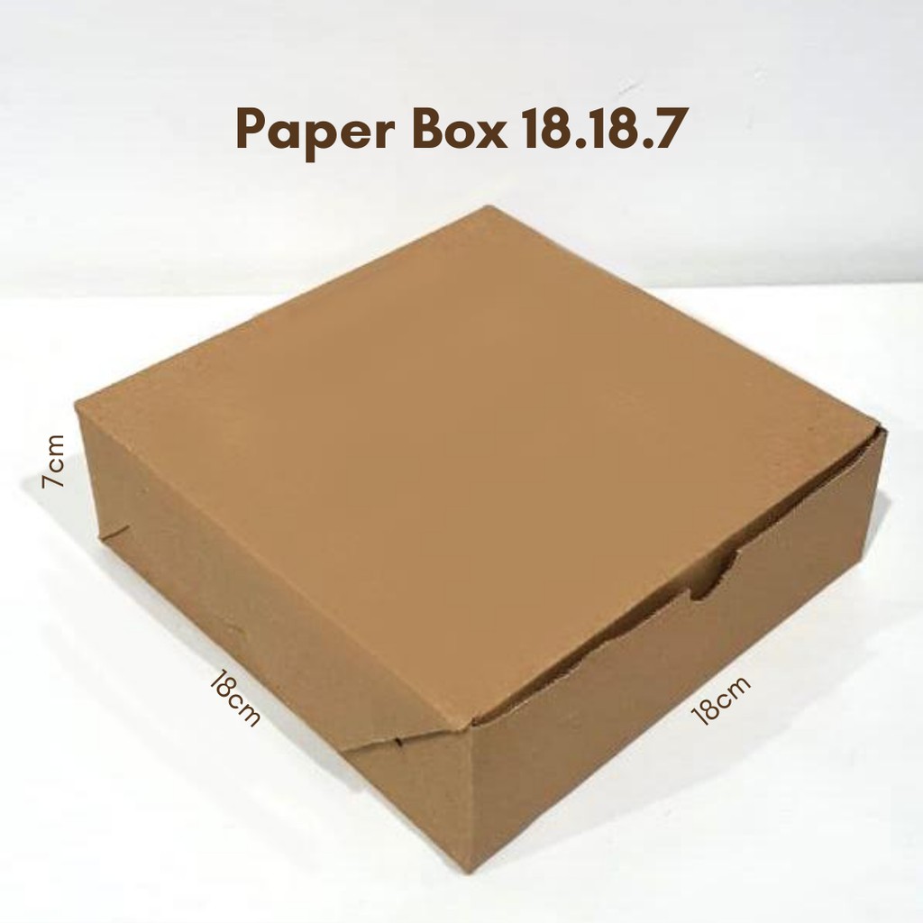 Jual KRAFT Ukuran 18 x 18 x 7 cm/ Kardus Polos/ Dus Dos/ Brown Paper ...