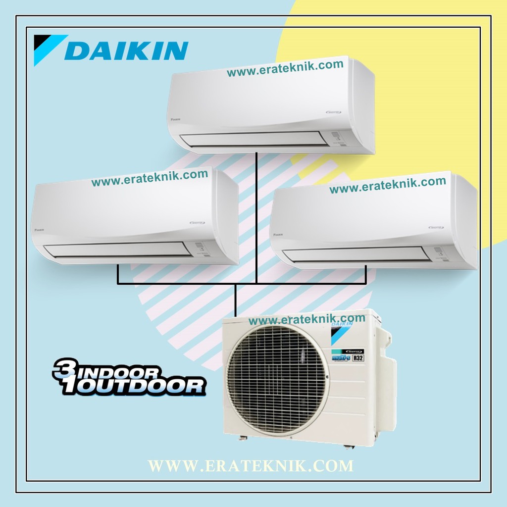 Jual AC Multi-S Daikin 1/2pk+1/2pk+3/4pk Inverter Murah | Shopee Indonesia