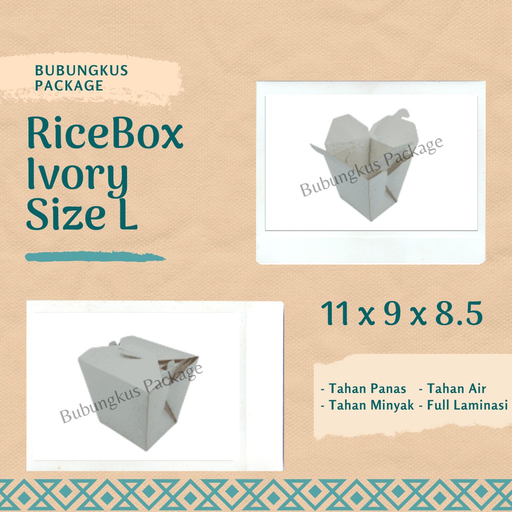 Jual FoodPail Ivory L 1pcs / Foodpail / Food Pail Box / Kemasan Rice ...
