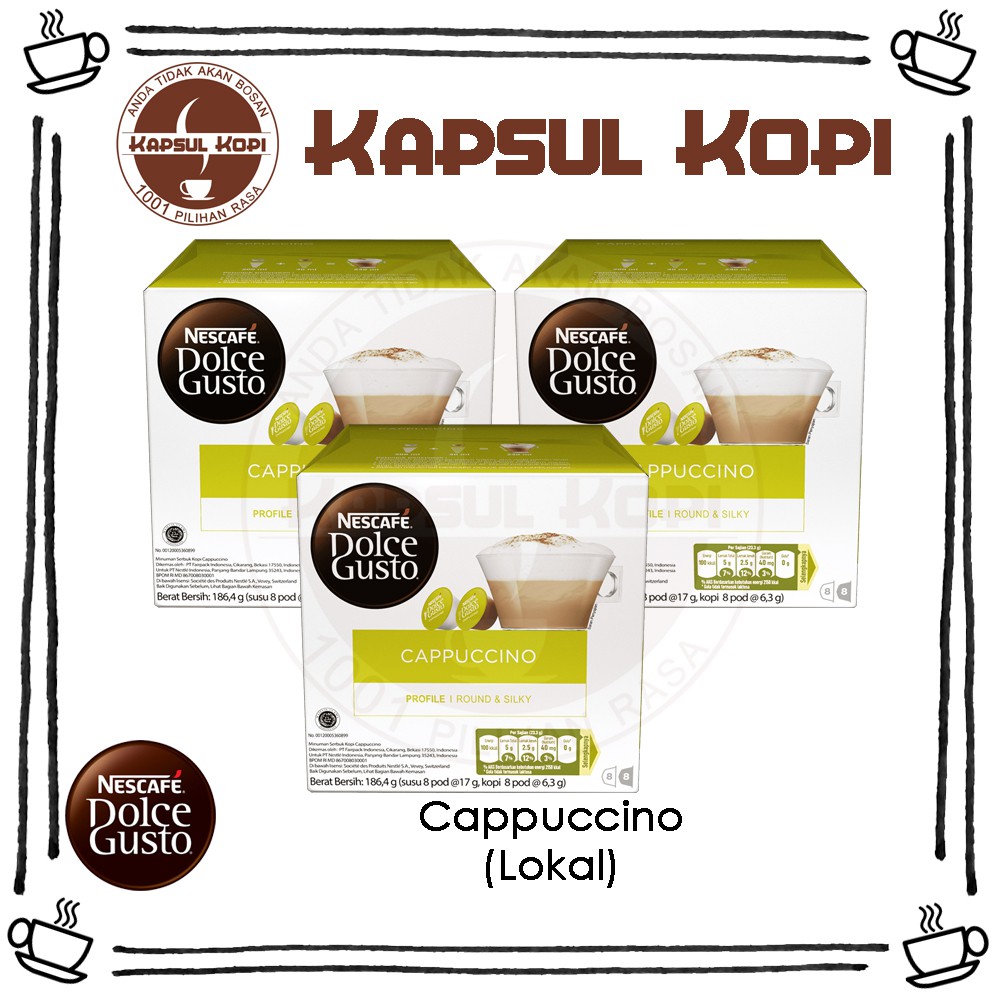 Jual Cappuccino Paket 3 Box Kapsul Kopi Nescafe Dolce Gusto NDG Capsule ...