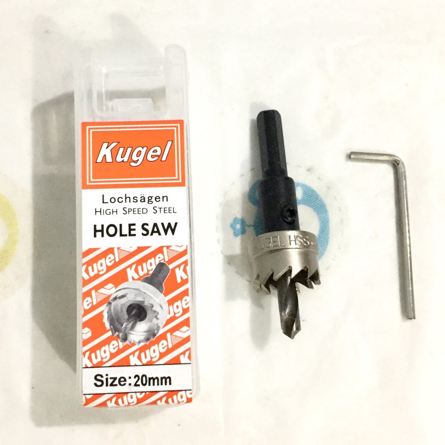 Jual Holesaw HSS 20mm merk KUGEL Original Hole Saw Mata Bor Besi ...