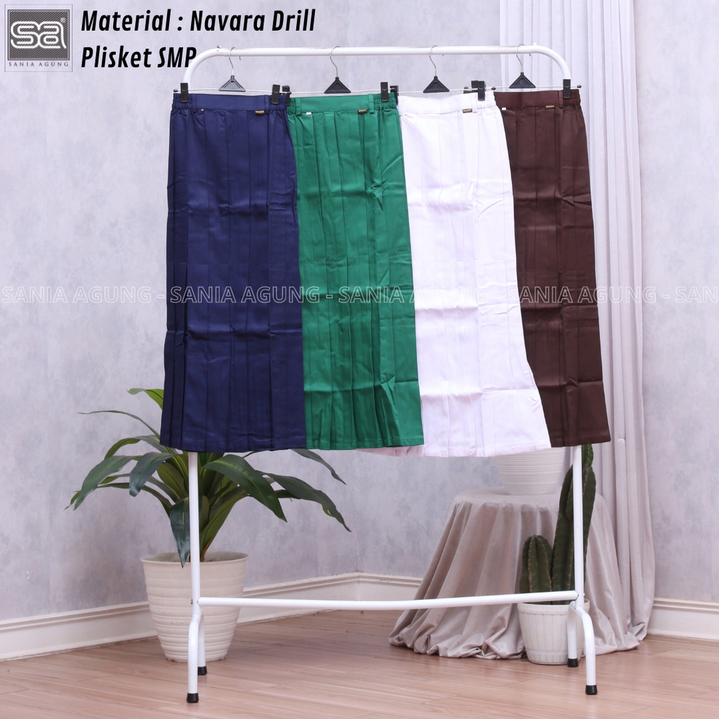 Jual Seragam SMP MTS Rok Sekolah Panjang Model Plisket Rempel Lipit ...
