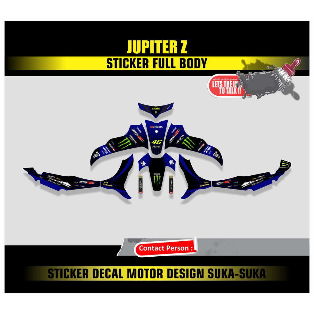 Jual STRIPING STICKER YAMAHA JUPITER Z FULL BODY STRIPING VARIASI ALL ...