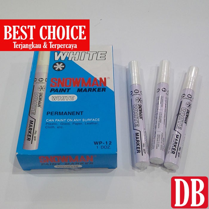 Jual Paint Marker/Spidol Permanent Snowman White/Putih | Shopee Indonesia