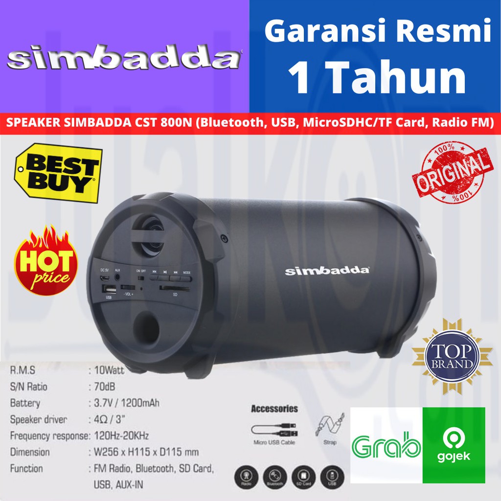 Jual Speaker Bluetooth Simbadda CST 800N Music Player Power Sound ...