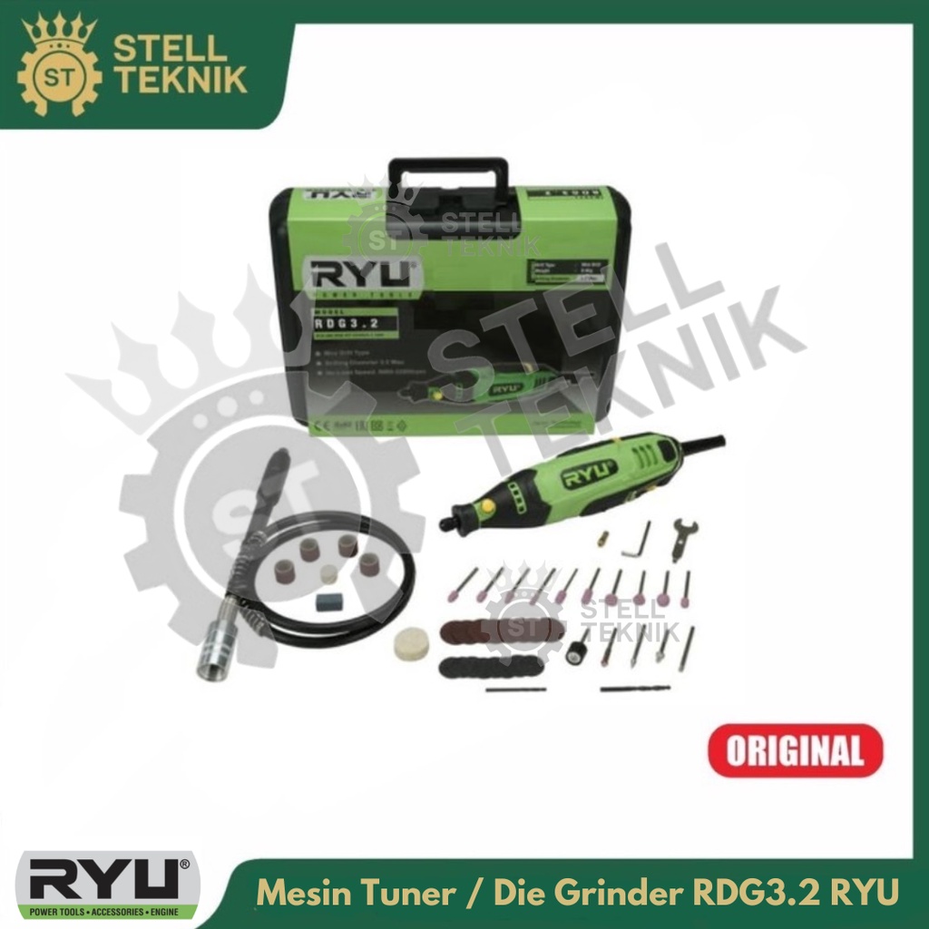 Jual Mesin Bor Gurinda Mini Tuner Set / Die Grinder RDG 3.2 RYU Asli ...