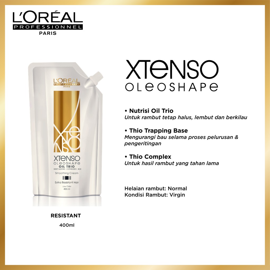 Jual Loreal smoothing pelurusan / Loreal xtenso oleoshape 400ml ...