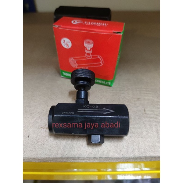Jual KC-03 3/8 inch FLOW CONTROL / THROTTLE CHECK VALVE HIDROLIK ...