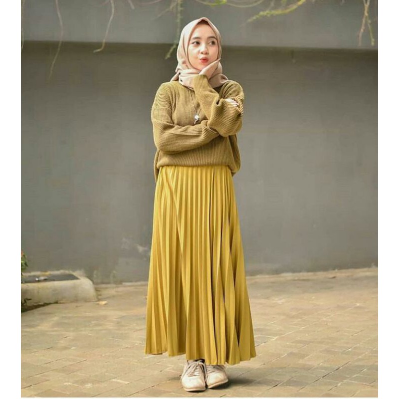 Jual (TERMURAH LANGSUNG PABRIK)ROK PLISKET PREMIUM/ROK PLISKET MAYUNG/ROK PLISKET JUMBO | Shopee ...