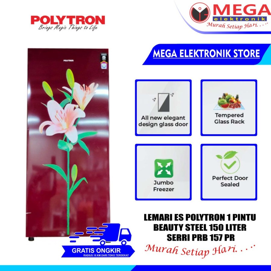 Jual LEMARI ES POLYTRON PRB-157 / PRB 157 / PRB157 KULKAS 1 PINTU MURAH ...