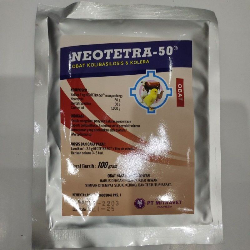 Jual NEO TETRA-50, Obat Koli dan Kolera.100 gr | Shopee Indonesia