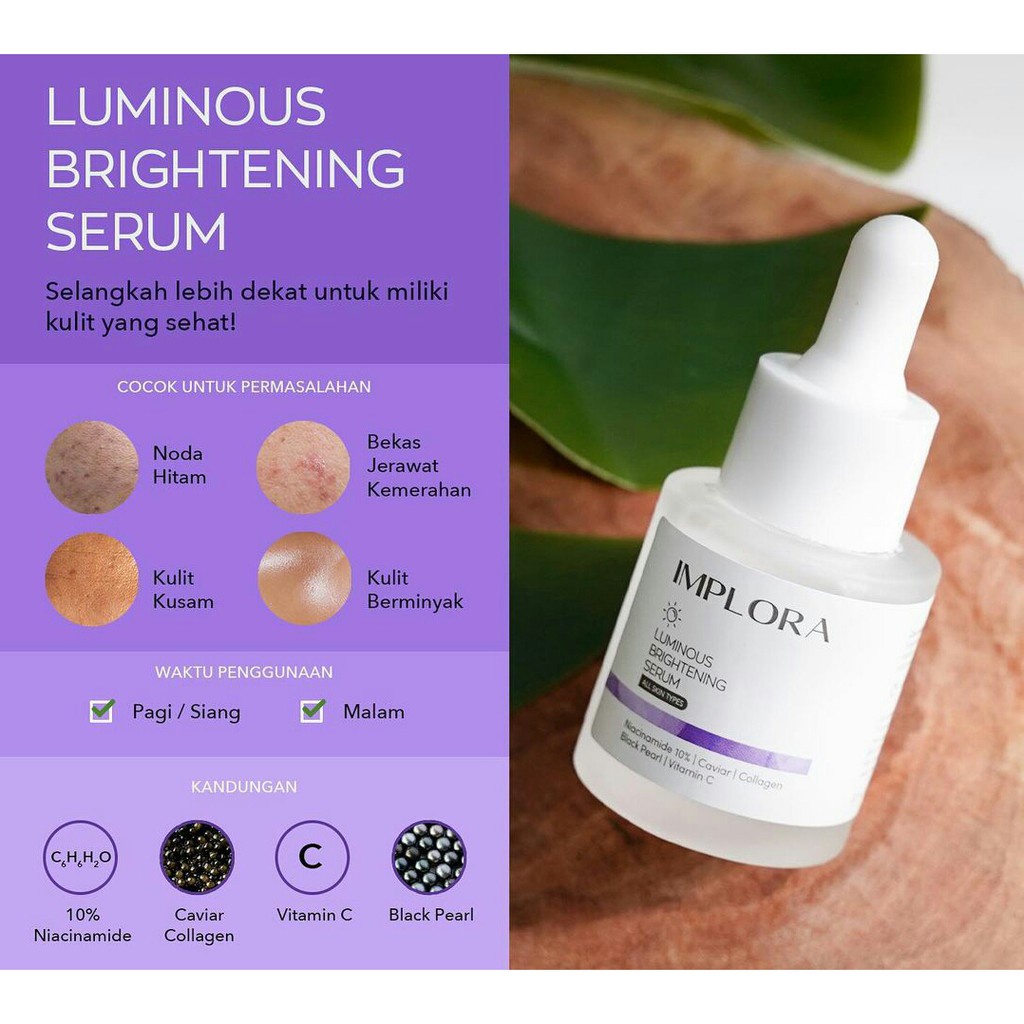 Jual Implora Luminous Brightening Serum | Shopee Indonesia