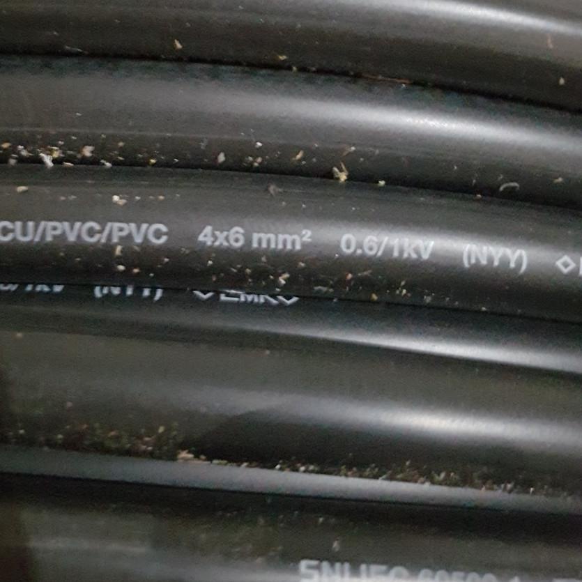 Jual ETERNA NYY 4 X 6 MM / 4X6 MM KABEL LISTRIK HITAM KAWAT TEMBAGA ( ECER ) | Shopee Indonesia