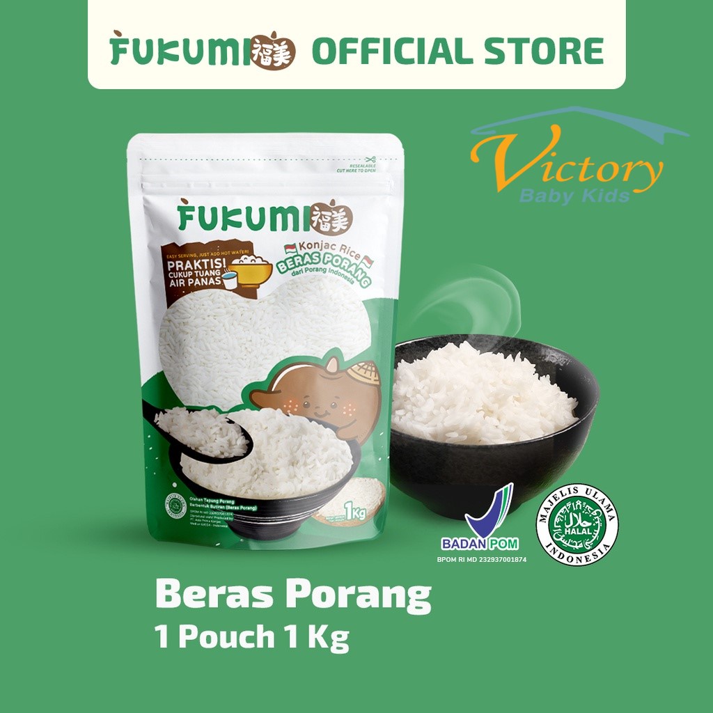 Jual FUKUMI Beras Porang Pouch 1 Kg - Shirataki / Konjac Rice | Shopee ...